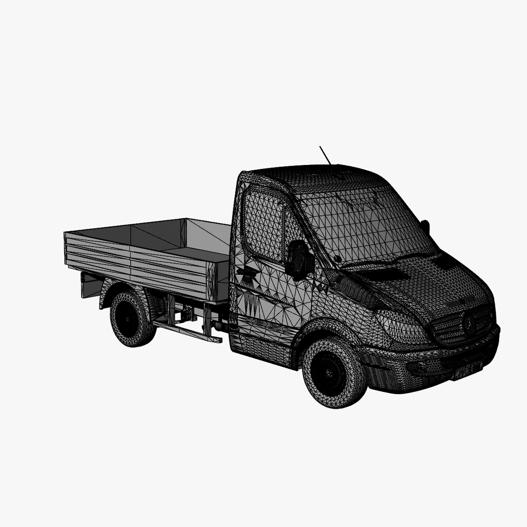 3d Model Sprinter Singlecab Truck 2012