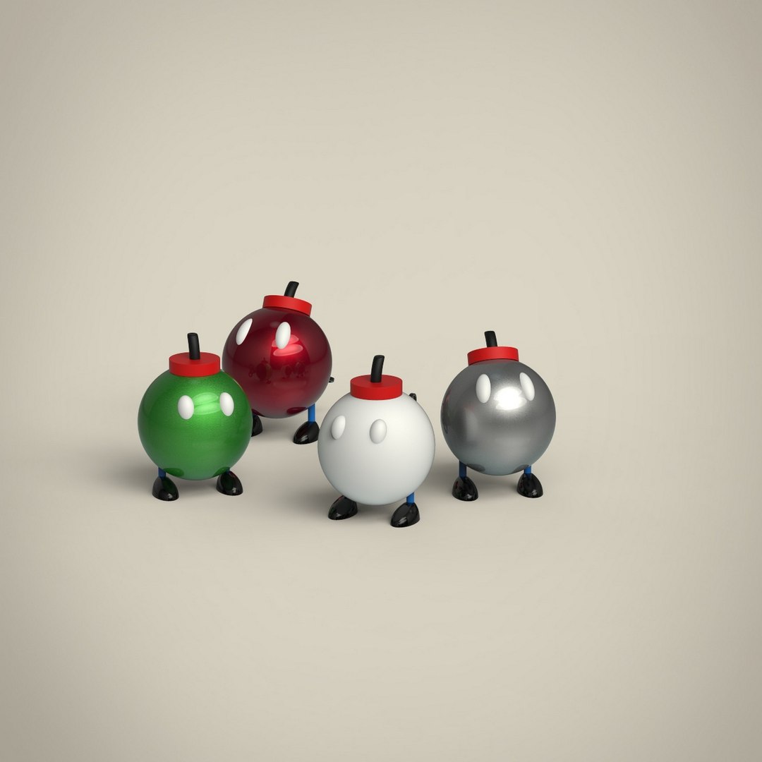 Cartoon Bombs 3D Model - TurboSquid 2083578