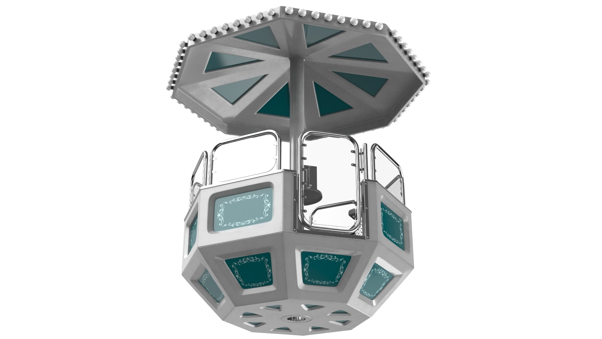 3D Detailed Ferris Wheel Cart - TurboSquid 2096586