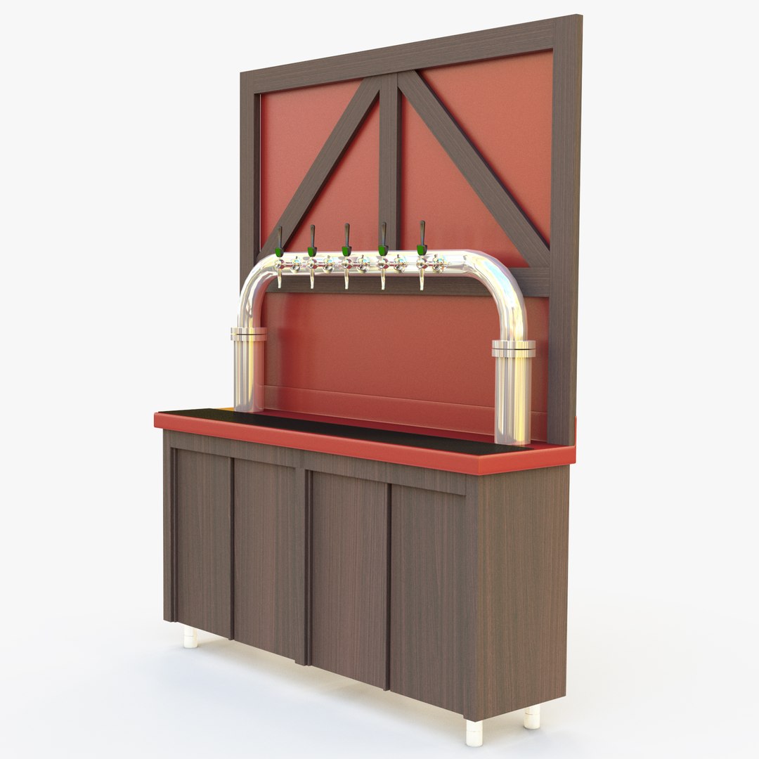 3D Beer Cabinet Model - TurboSquid 1366336