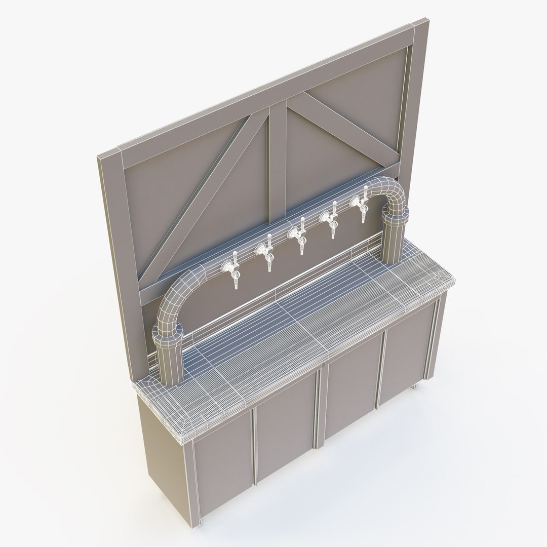 3D Beer Cabinet Model - TurboSquid 1366336