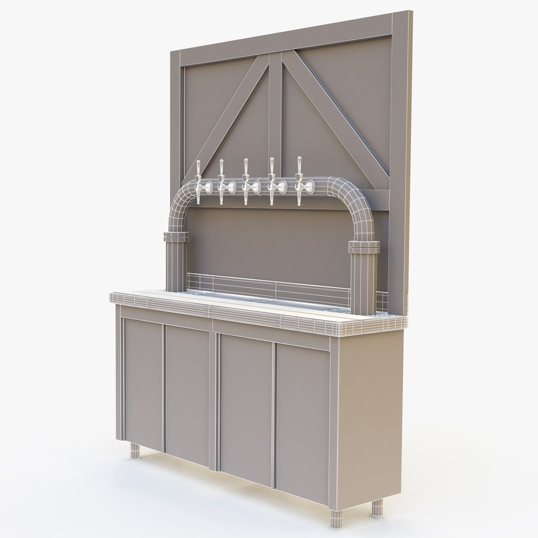 3D Beer Cabinet Model - TurboSquid 1366336