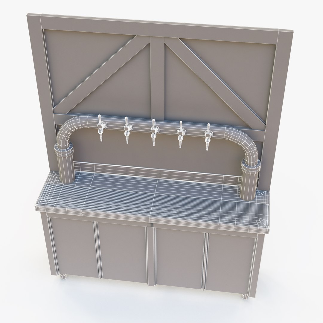 3D Beer Cabinet Model - TurboSquid 1366336