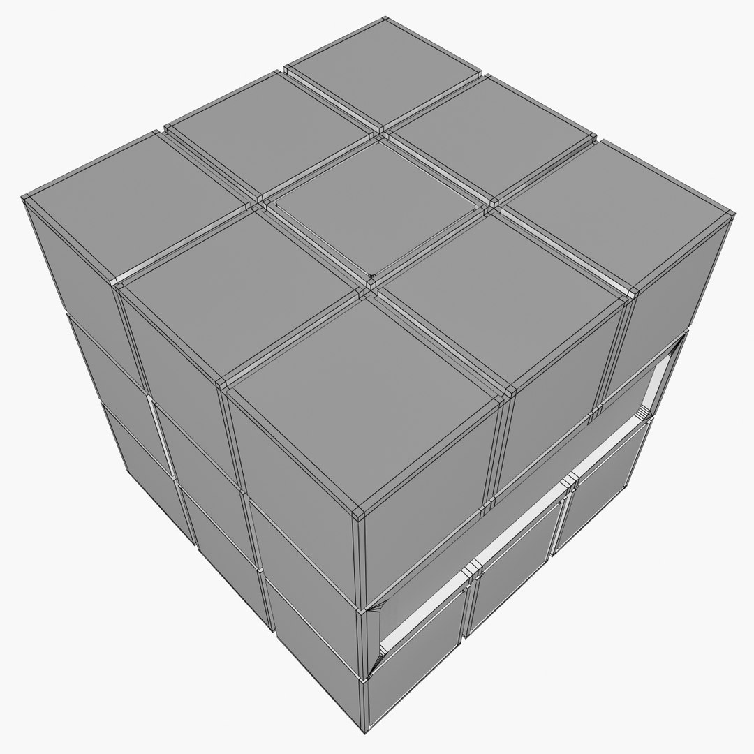 3d Model Cube Clock