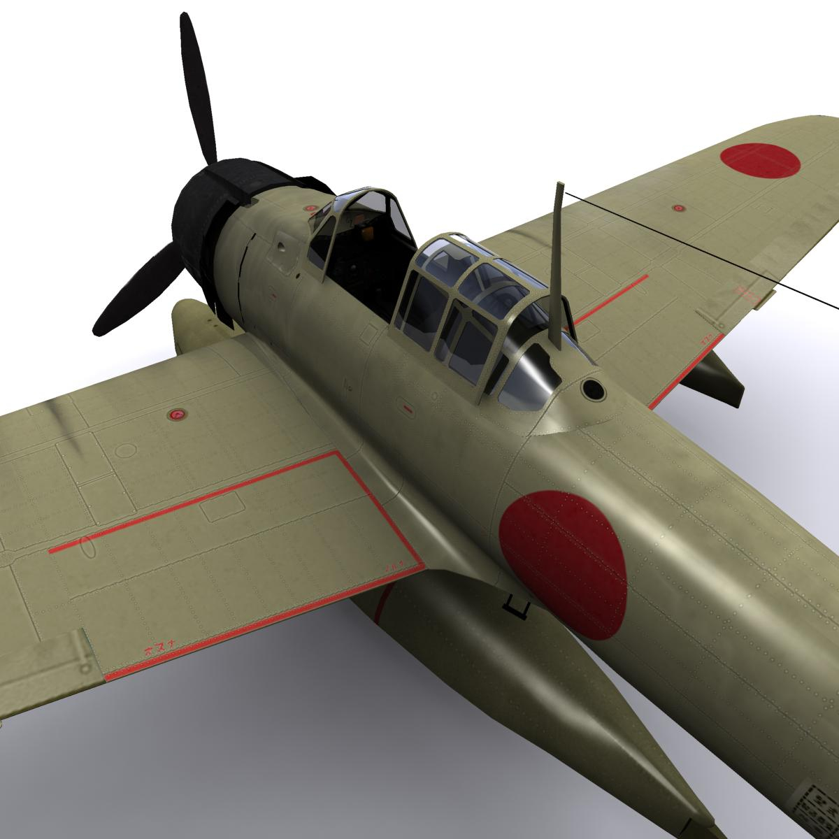 a6m fighter a6m2-n 3d 3ds