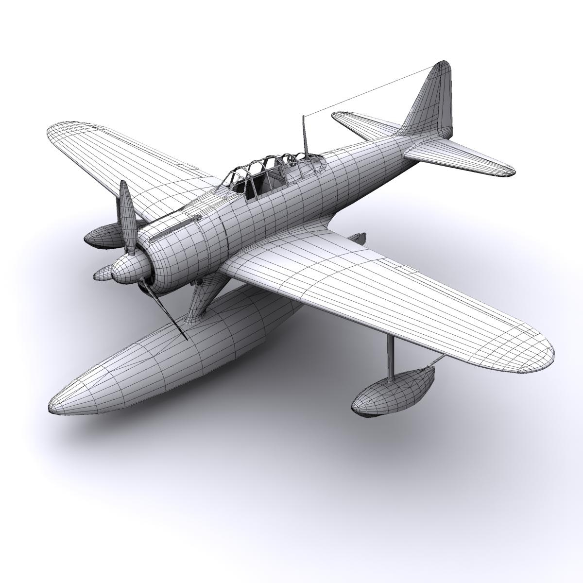 a6m fighter a6m2-n 3d 3ds