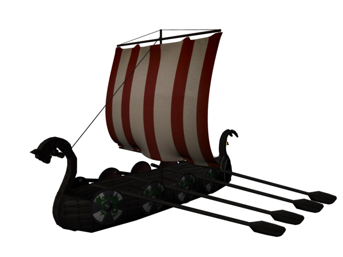 3d viking ship drakkar historical