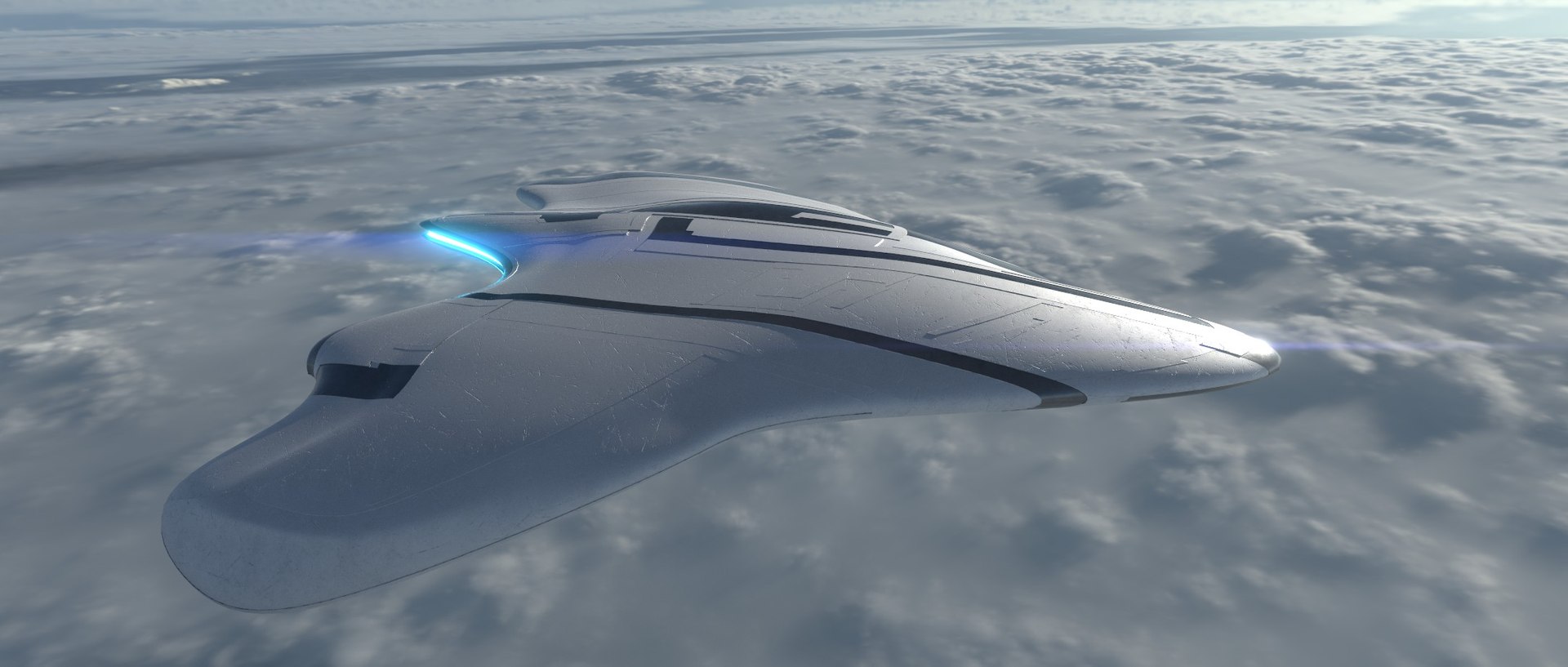 Asymmetric Spaceship Model - TurboSquid 2242623