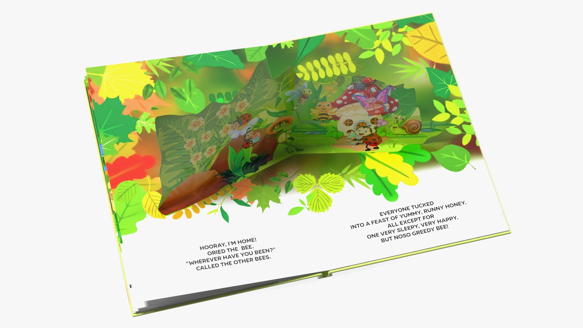 3D Unfolded Children Pop Up Book model - TurboSquid 2120458