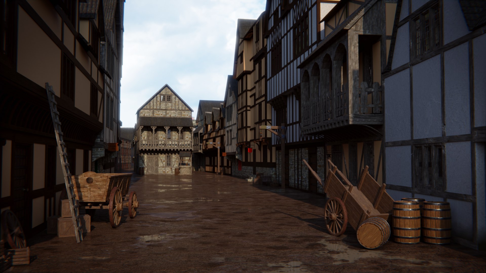3D Medieval Street 3d Scene Model - TurboSquid 1984196