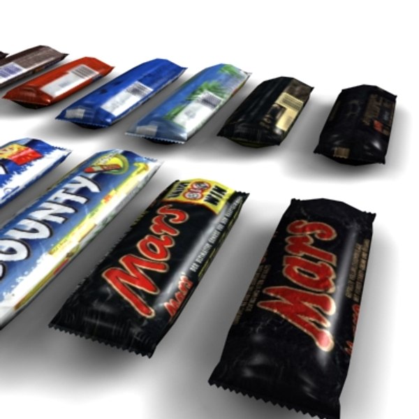 3d chocolate bar model