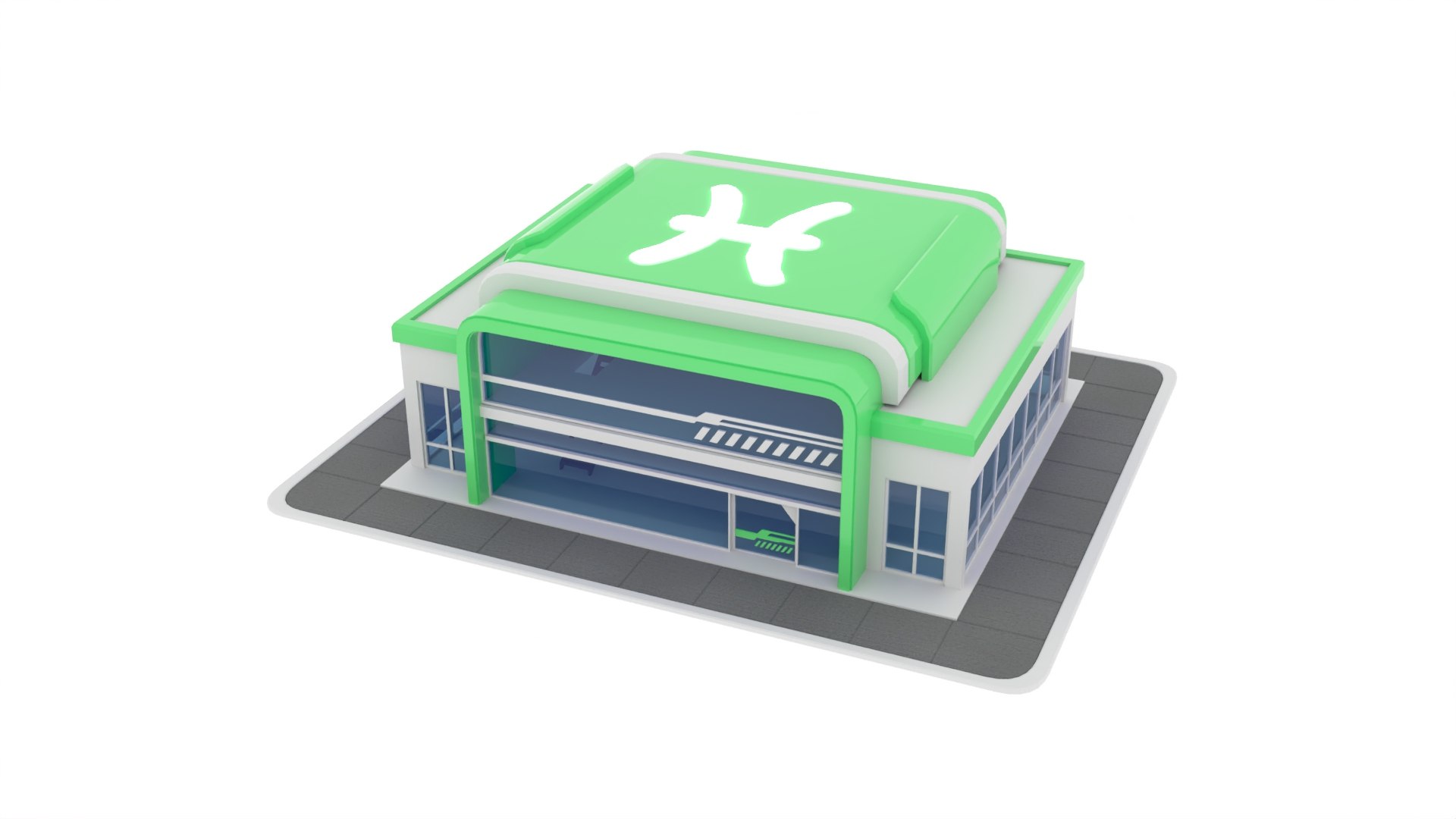 Sci-Fi Horoscope Building Pisces 3D Model - TurboSquid 2358822