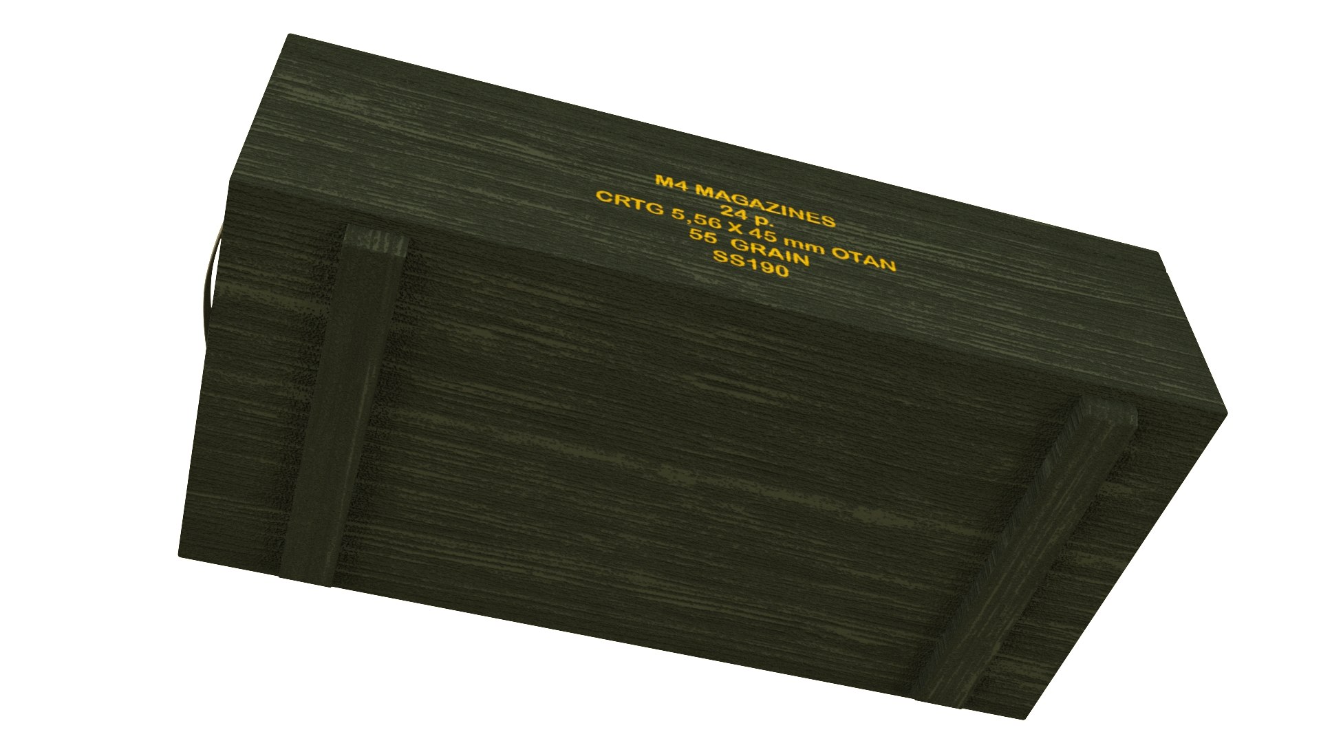 3D Model M4 Magazines Transport Wood Box - TurboSquid 2000527