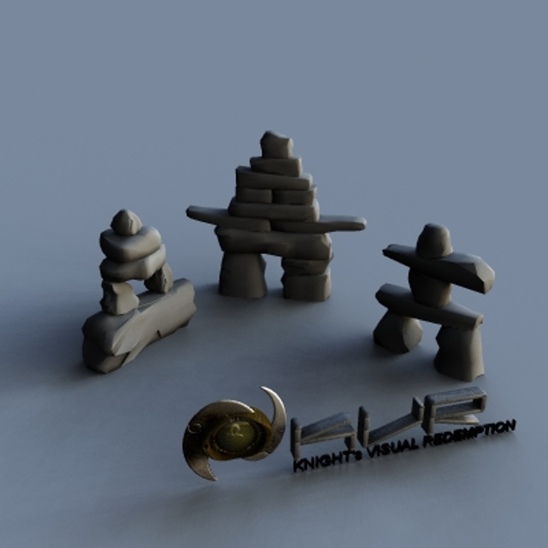 Inukshuk Stone Markers 3d Model