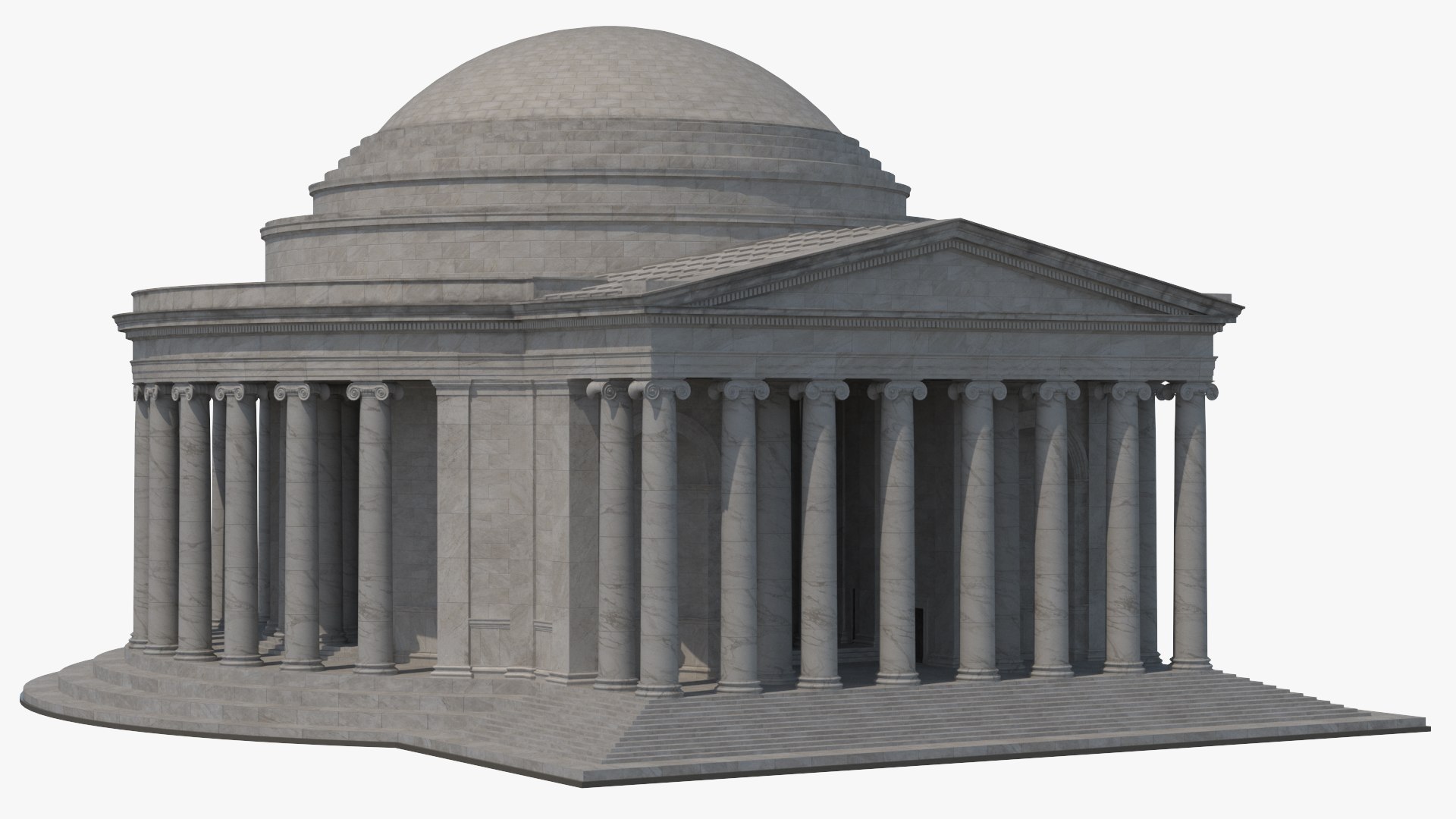 3D Model Neoclassical Rotunda Building - TurboSquid 2325103