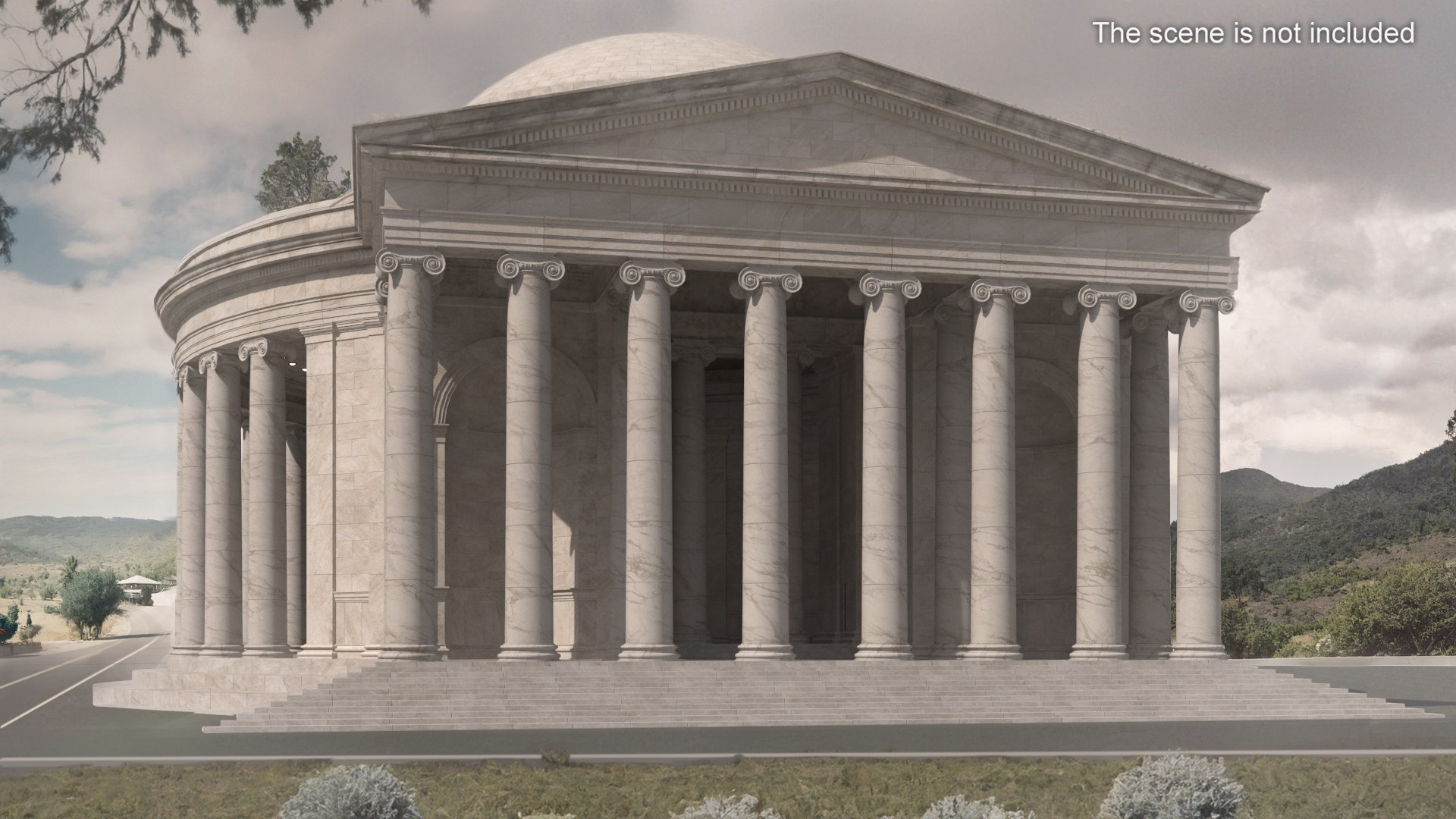 3D Model Neoclassical Rotunda Building - TurboSquid 2325103