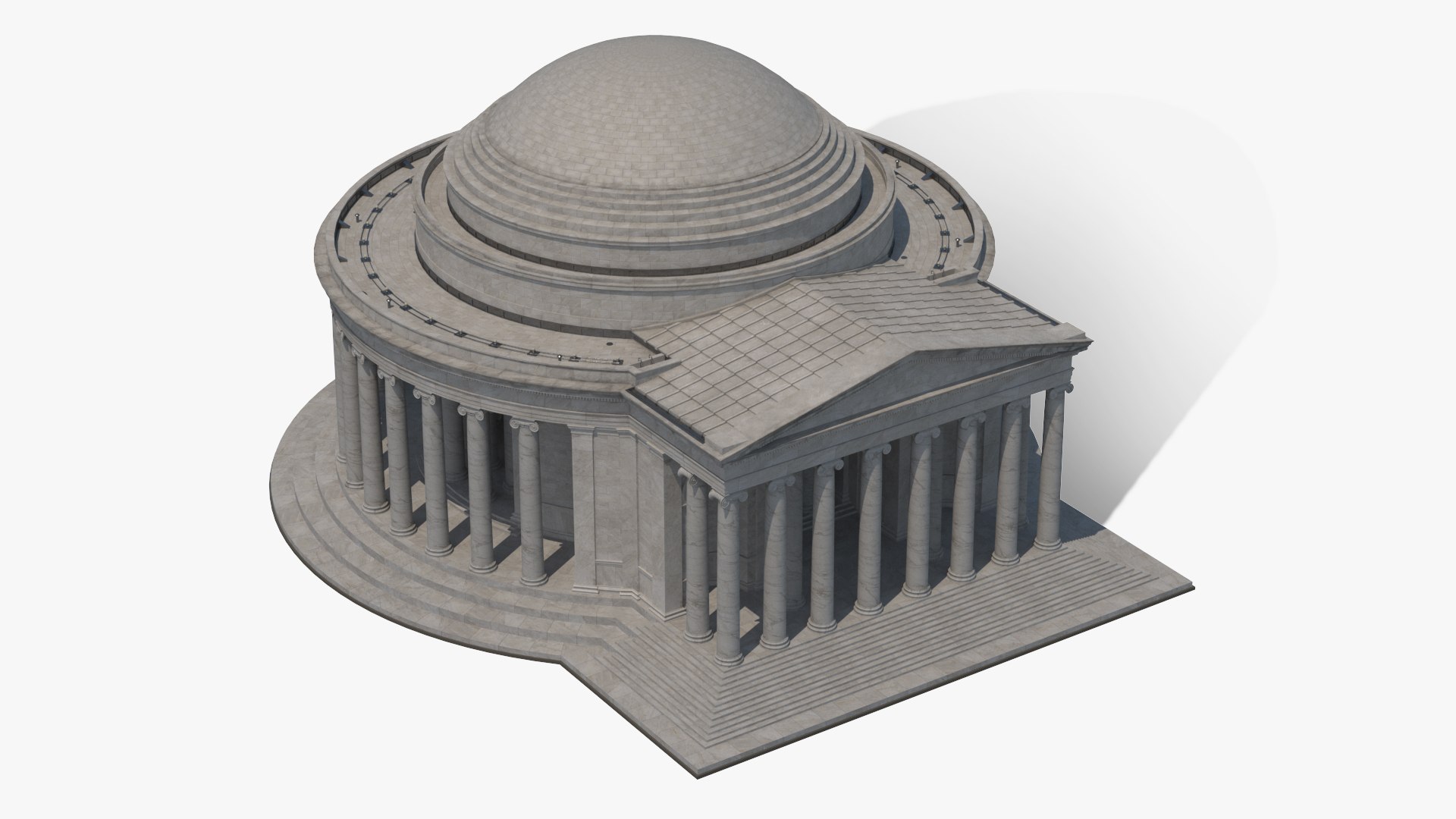 3D Model Neoclassical Rotunda Building - TurboSquid 2325103