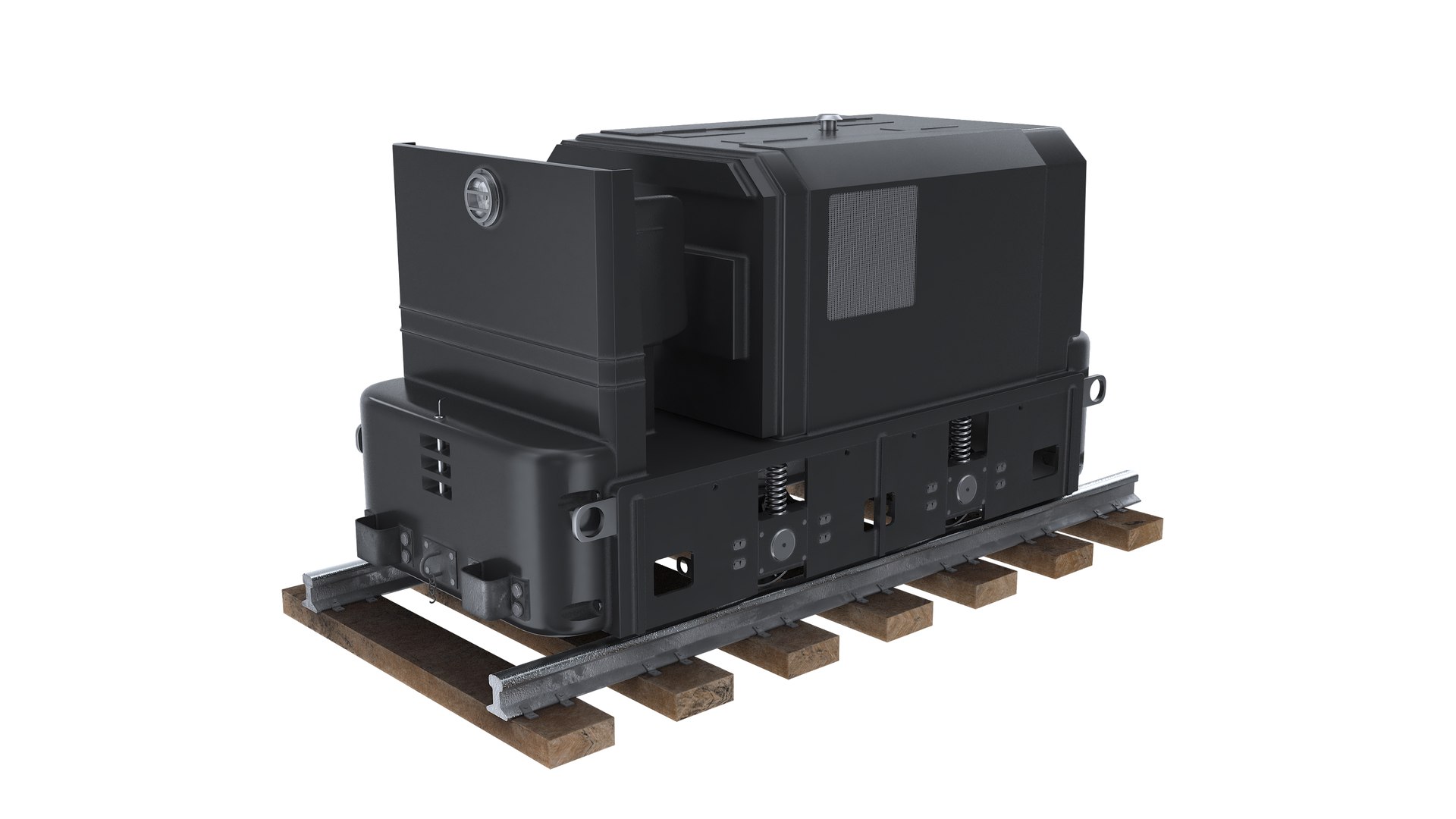 3D Mining Locomotive On Railway Section - TurboSquid 2327995