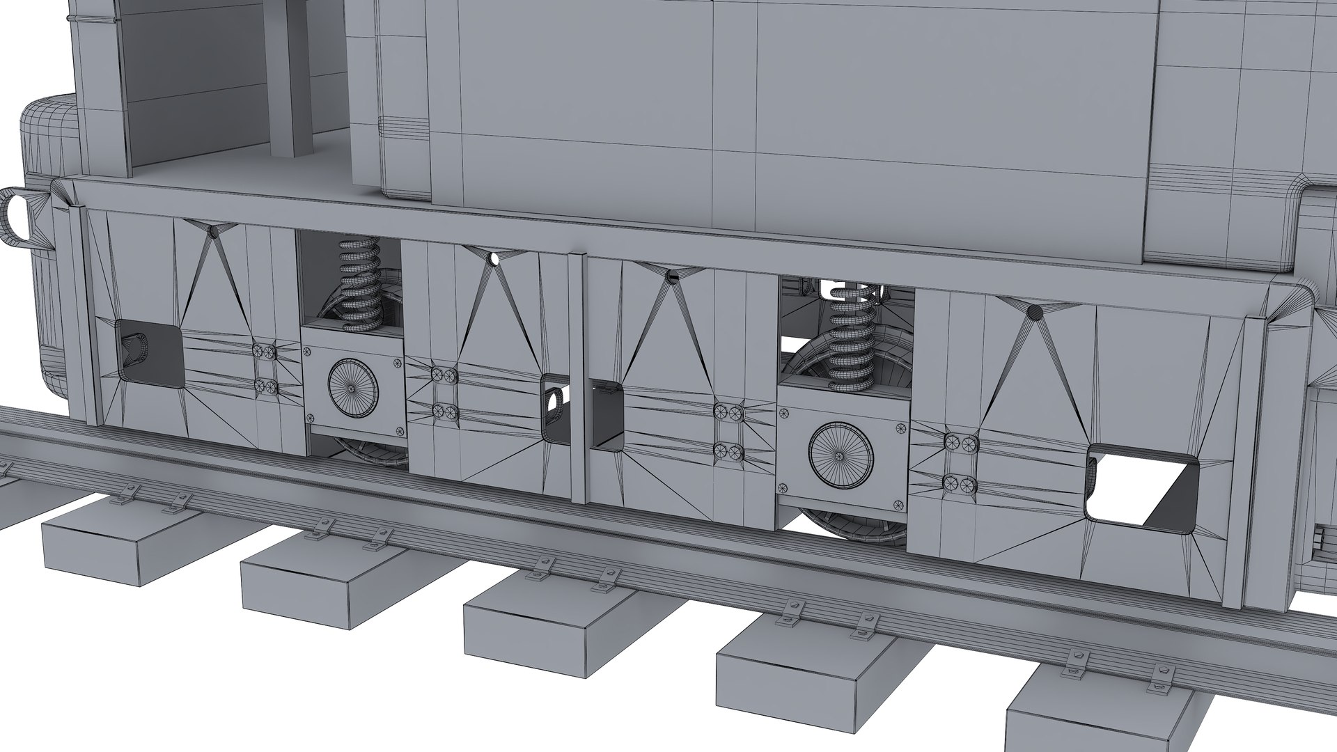 3D Mining Locomotive On Railway Section - TurboSquid 2327995