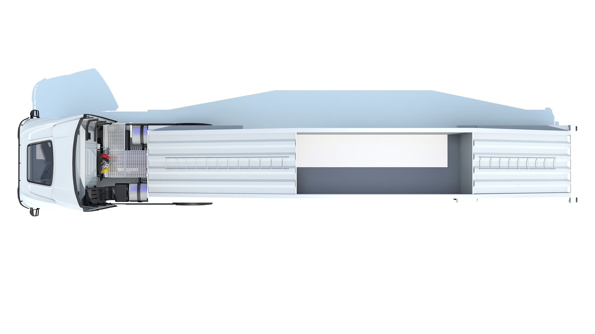 3D Heavy Truck With Bottom Dump Trailer Model - TurboSquid 2164847