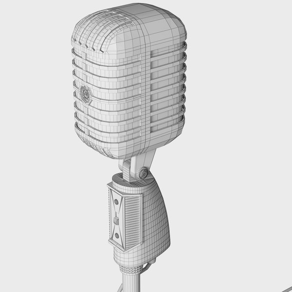retro microphones shure 55sh 3d model