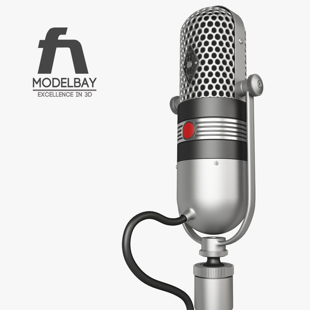 retro microphones shure 55sh 3d model