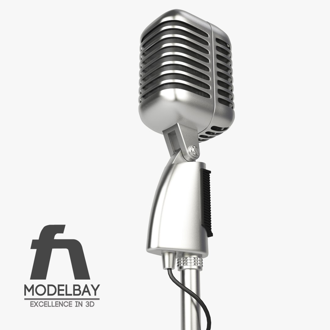 retro microphones shure 55sh 3d model
