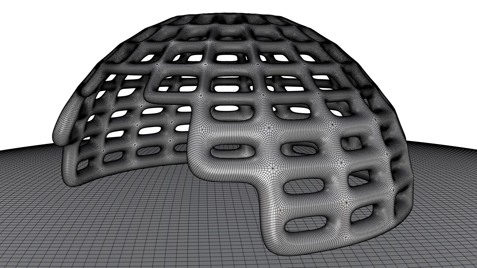 Dome Shell Cage 02 Rectangular Model - TurboSquid 2254968