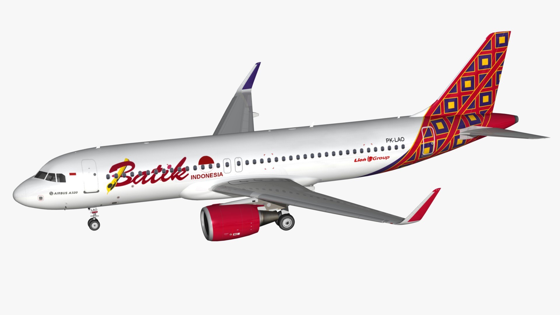 Airbus A320 Batik Air Model - TurboSquid 1250062