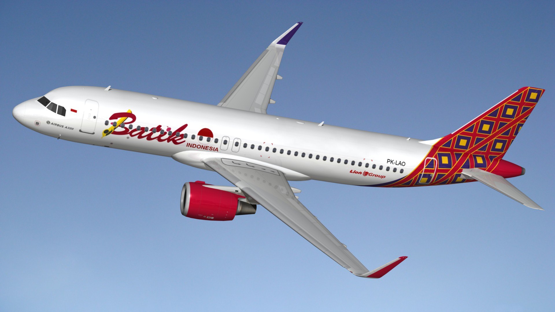 Airbus A320 Batik Air Model - TurboSquid 1250062