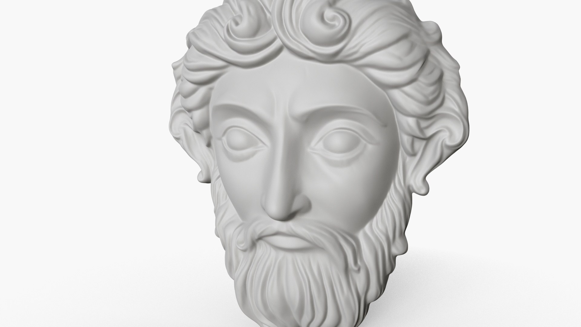 3D Greek God Face Relief 2 - TurboSquid 2287297