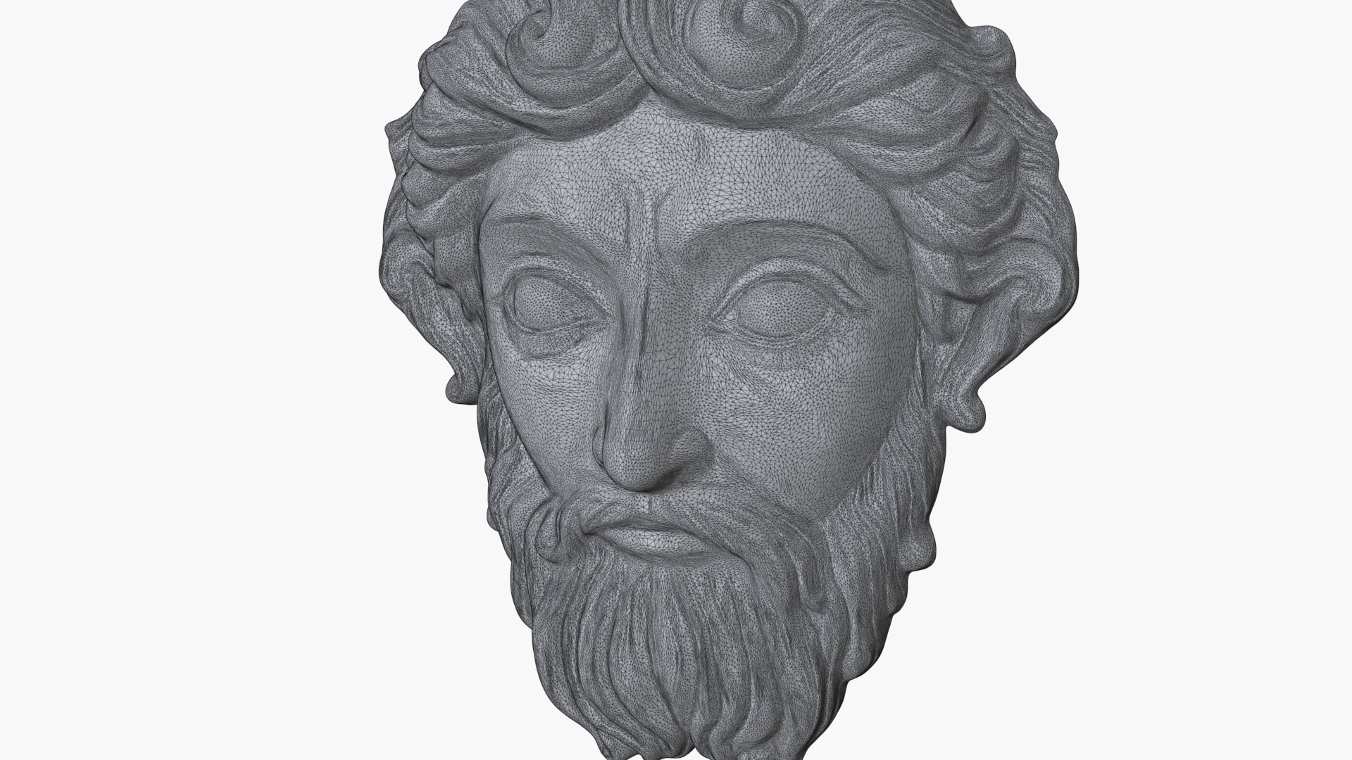 3D Greek God Face Relief 2 - TurboSquid 2287297