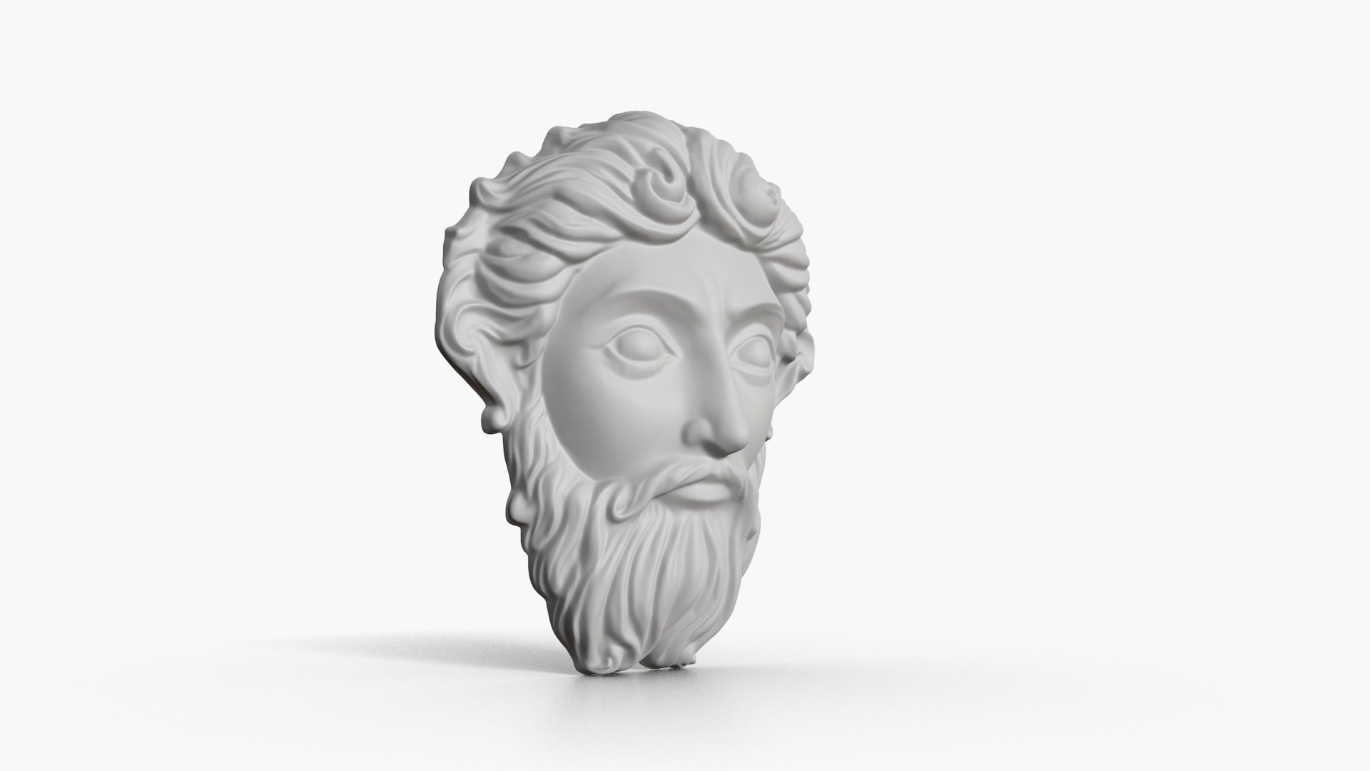 3D Greek God Face Relief 2 - TurboSquid 2287297
