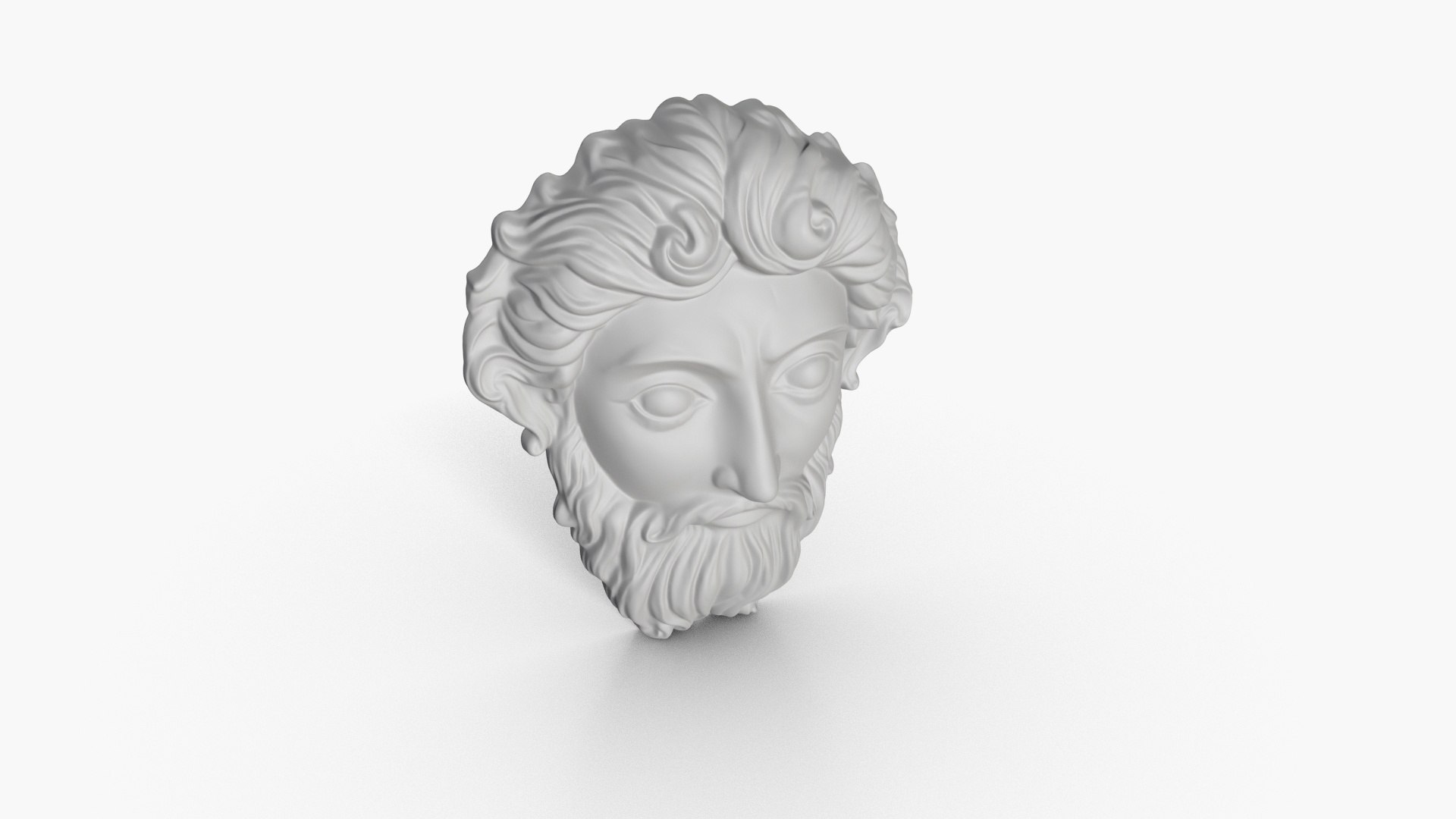 3D Greek God Face Relief 2 - TurboSquid 2287297