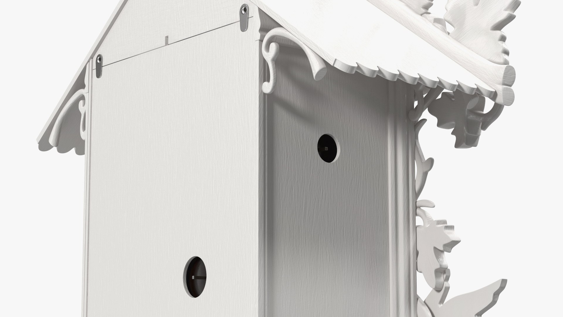 Wooden Cuckoo Clock White Rigged 3D model - TurboSquid 1902451