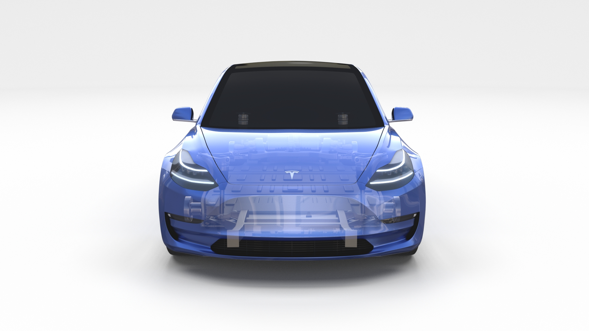 Tesla 3 chassis model - TurboSquid 1549298