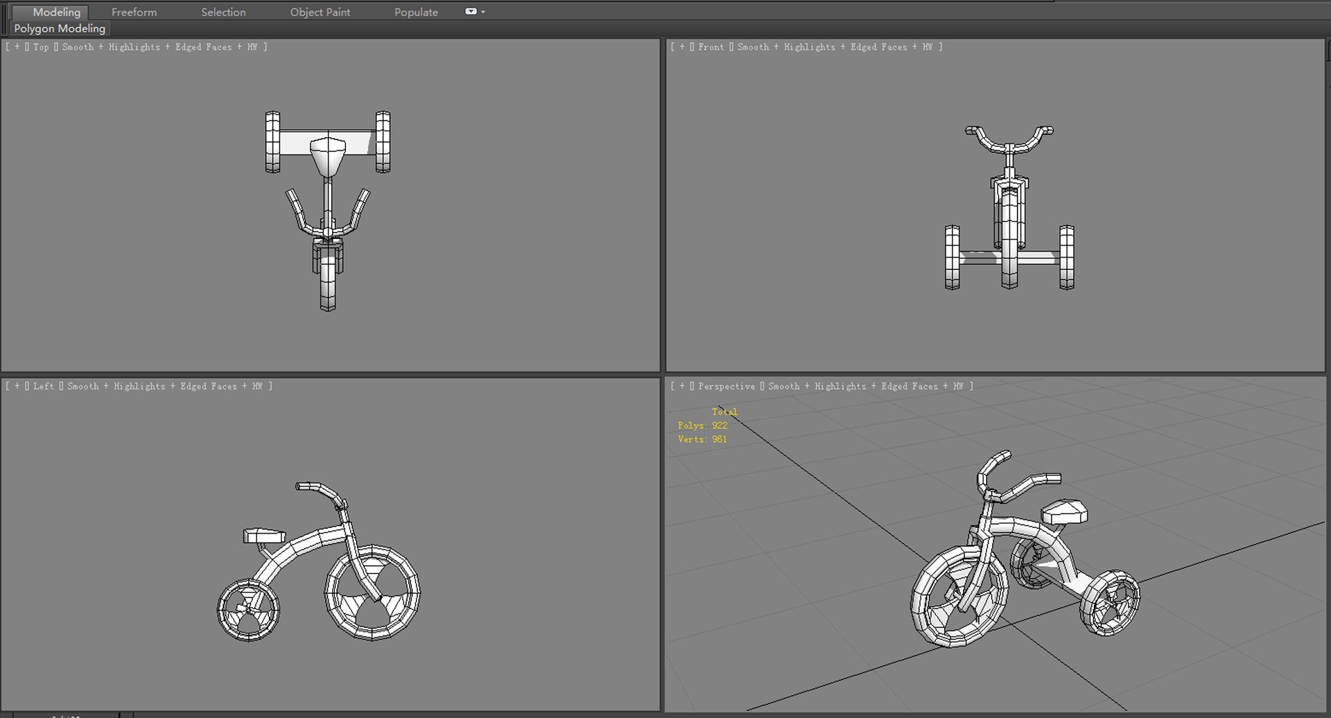 Cartoon Children Riding Tricycle - Red Toy Bike 3D Model - TurboSquid ...