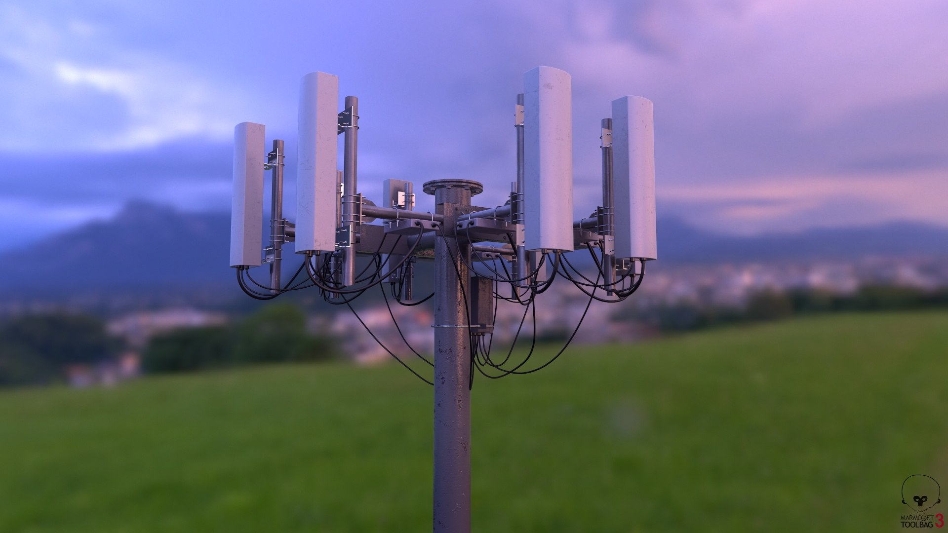 Pbr cell site antenna model - TurboSquid 1600303