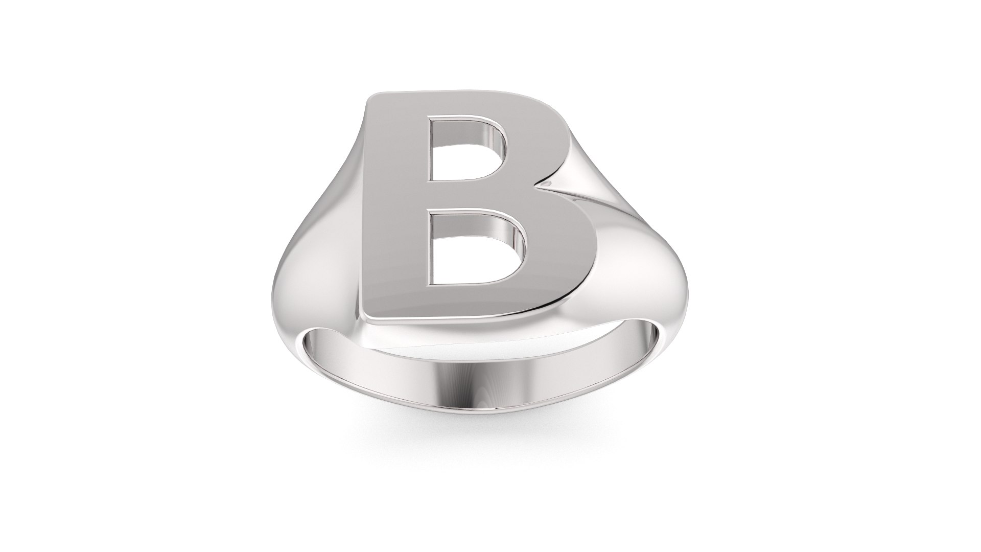 modelo 3d Alphabet Signet Ring B - TurboSquid 2082364