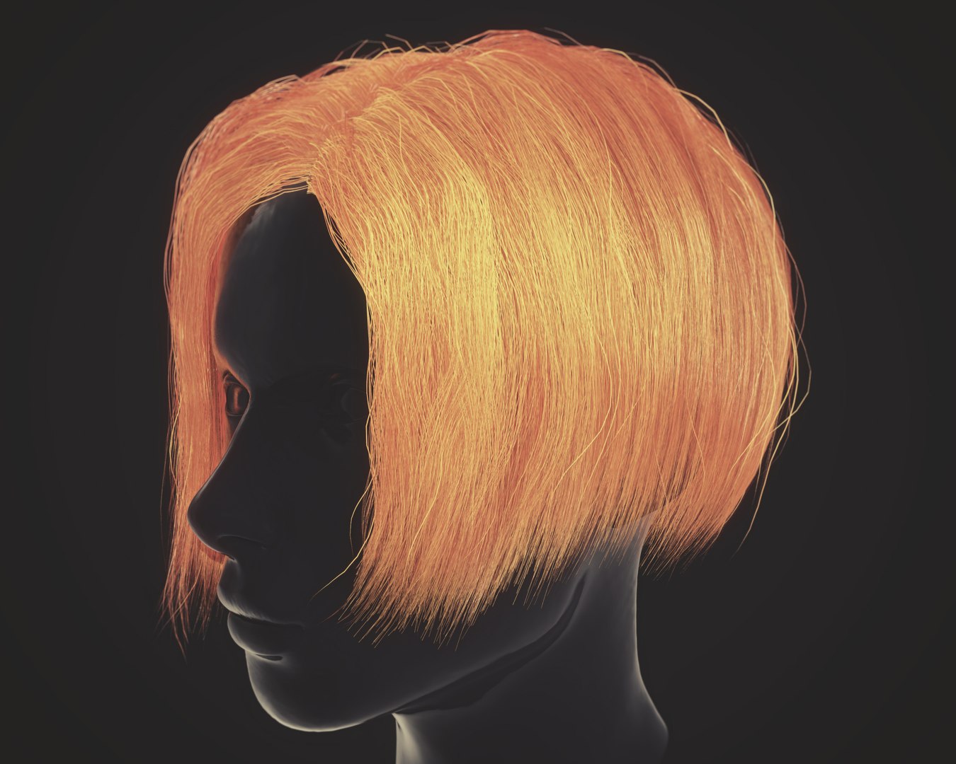 RealTime Kare Hairstyle 1 Red 3D - TurboSquid 1923925