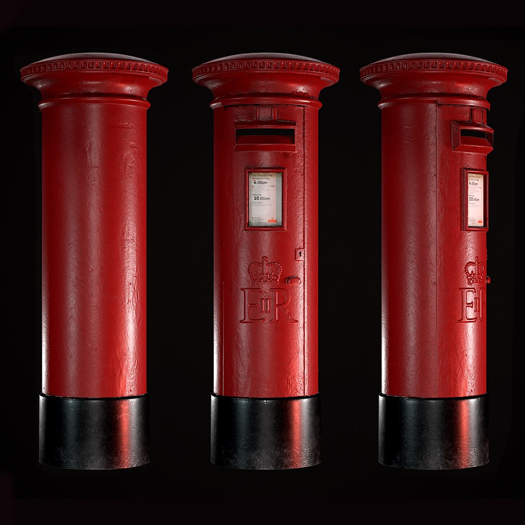 Royal PostBox Low Poly PBR 3D Model - TurboSquid 1975011