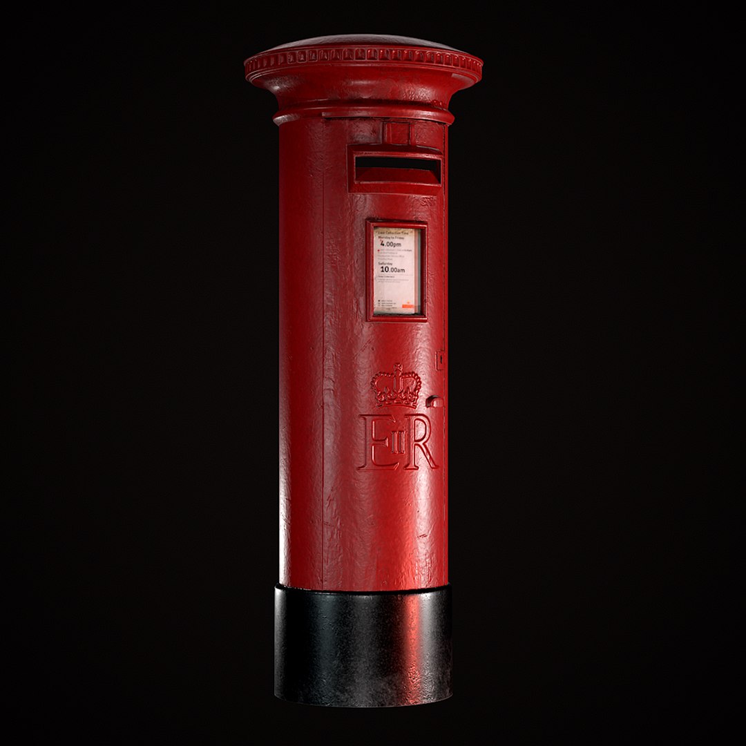 Royal PostBox Low Poly PBR 3D Model - TurboSquid 1975011