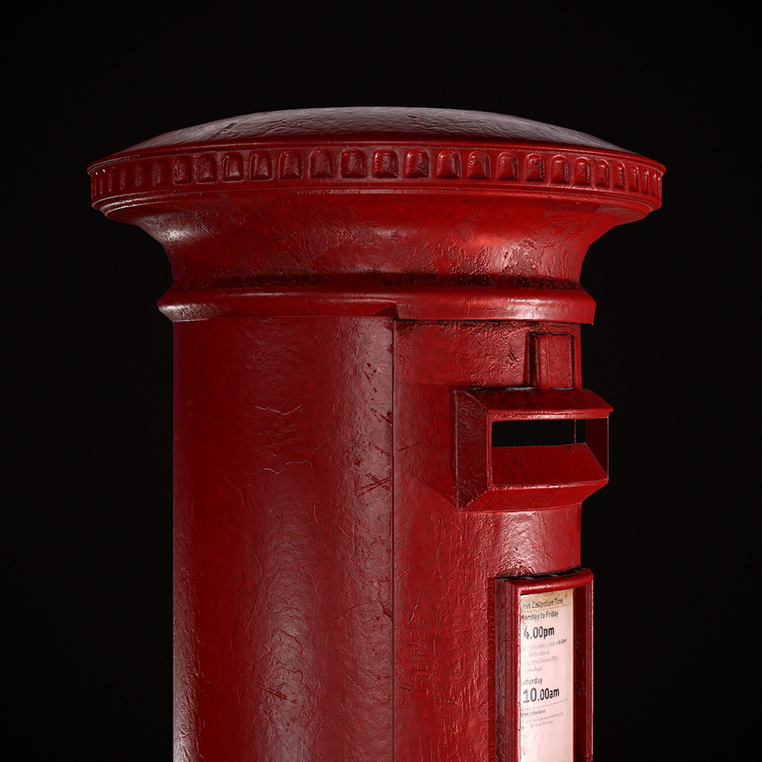 Royal PostBox Low Poly PBR 3D Model - TurboSquid 1975011