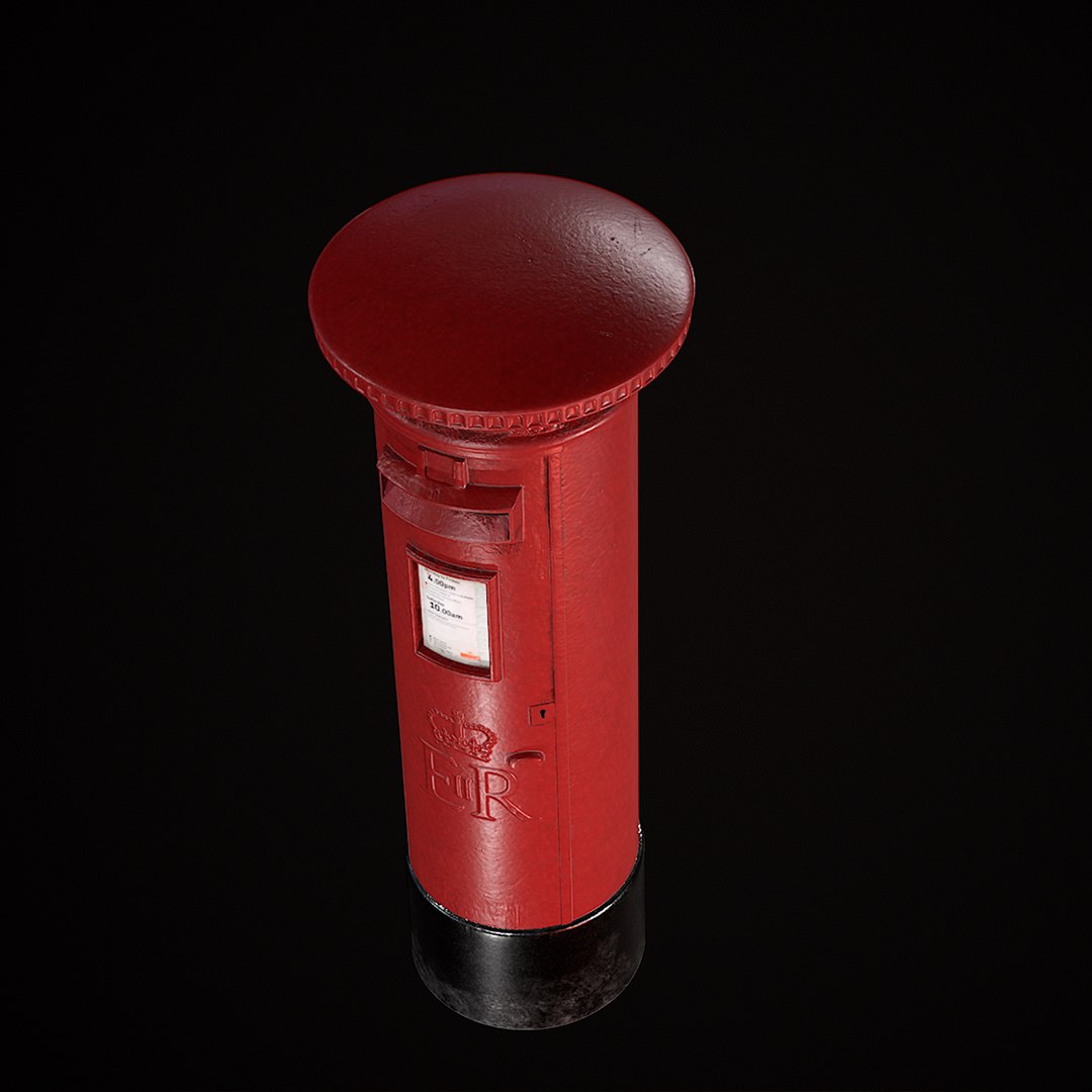 Royal PostBox Low Poly PBR 3D Model - TurboSquid 1975011