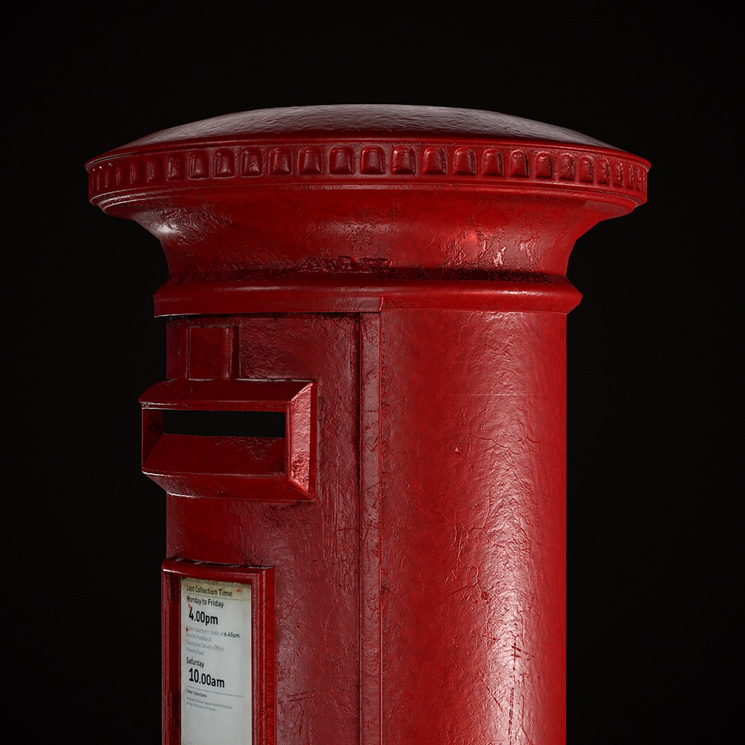 Royal PostBox Low Poly PBR 3D Model - TurboSquid 1975011