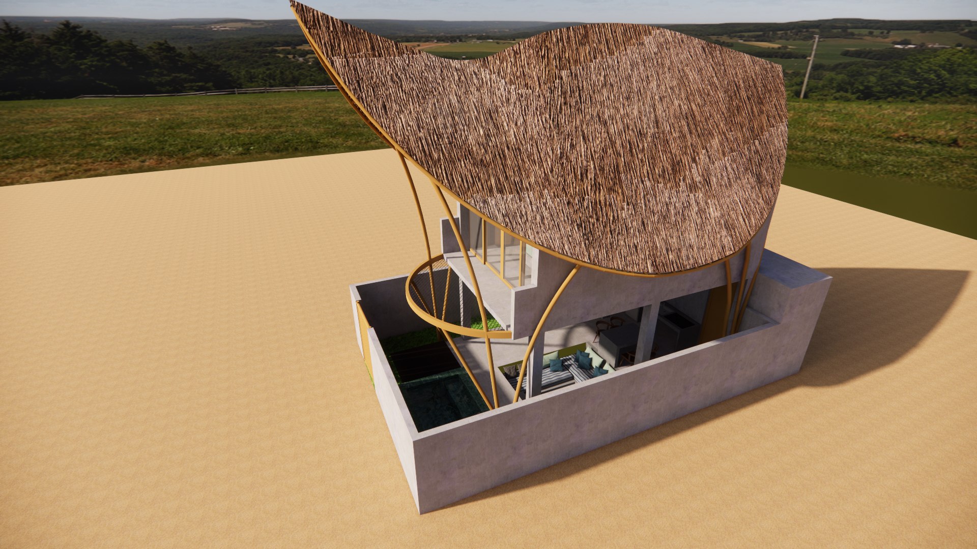 3D Bamboo Resort - TurboSquid 2173047
