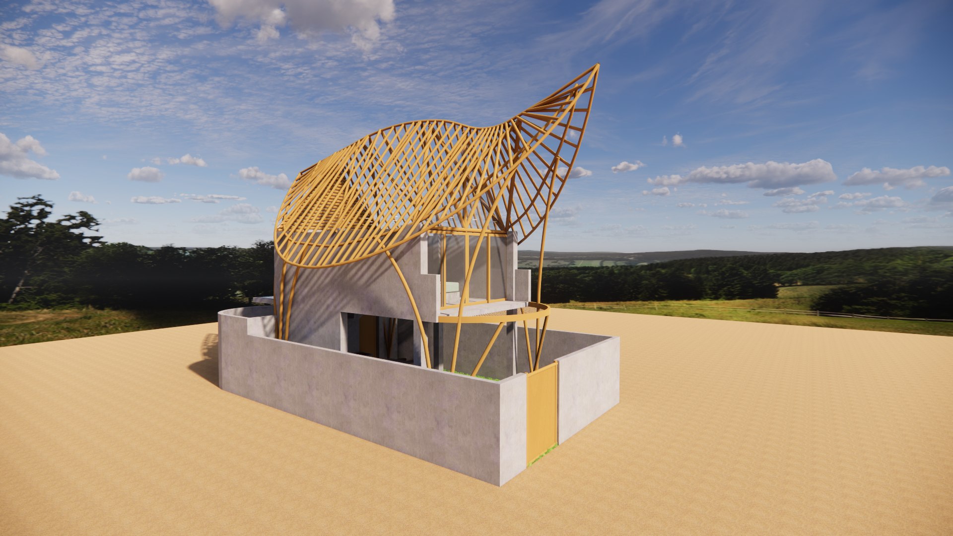 3D Bamboo Resort - TurboSquid 2173047