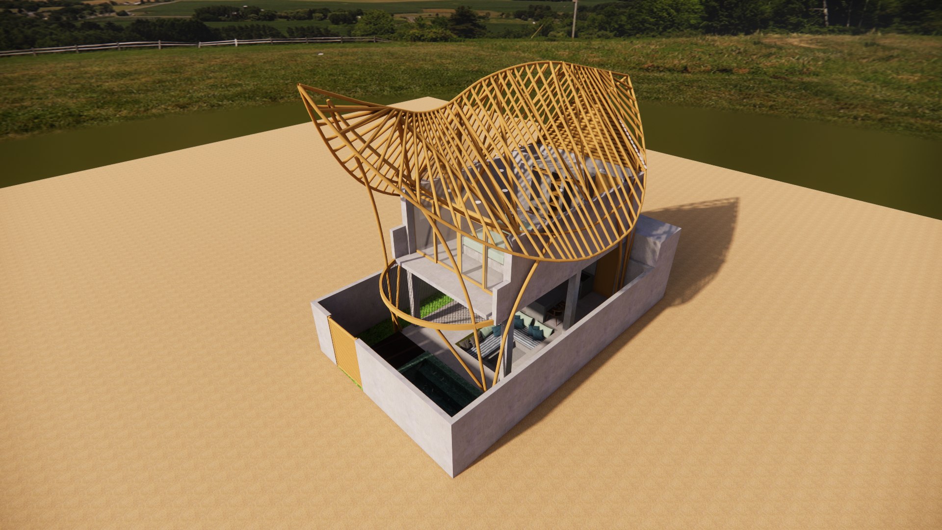 3D Bamboo Resort - TurboSquid 2173047