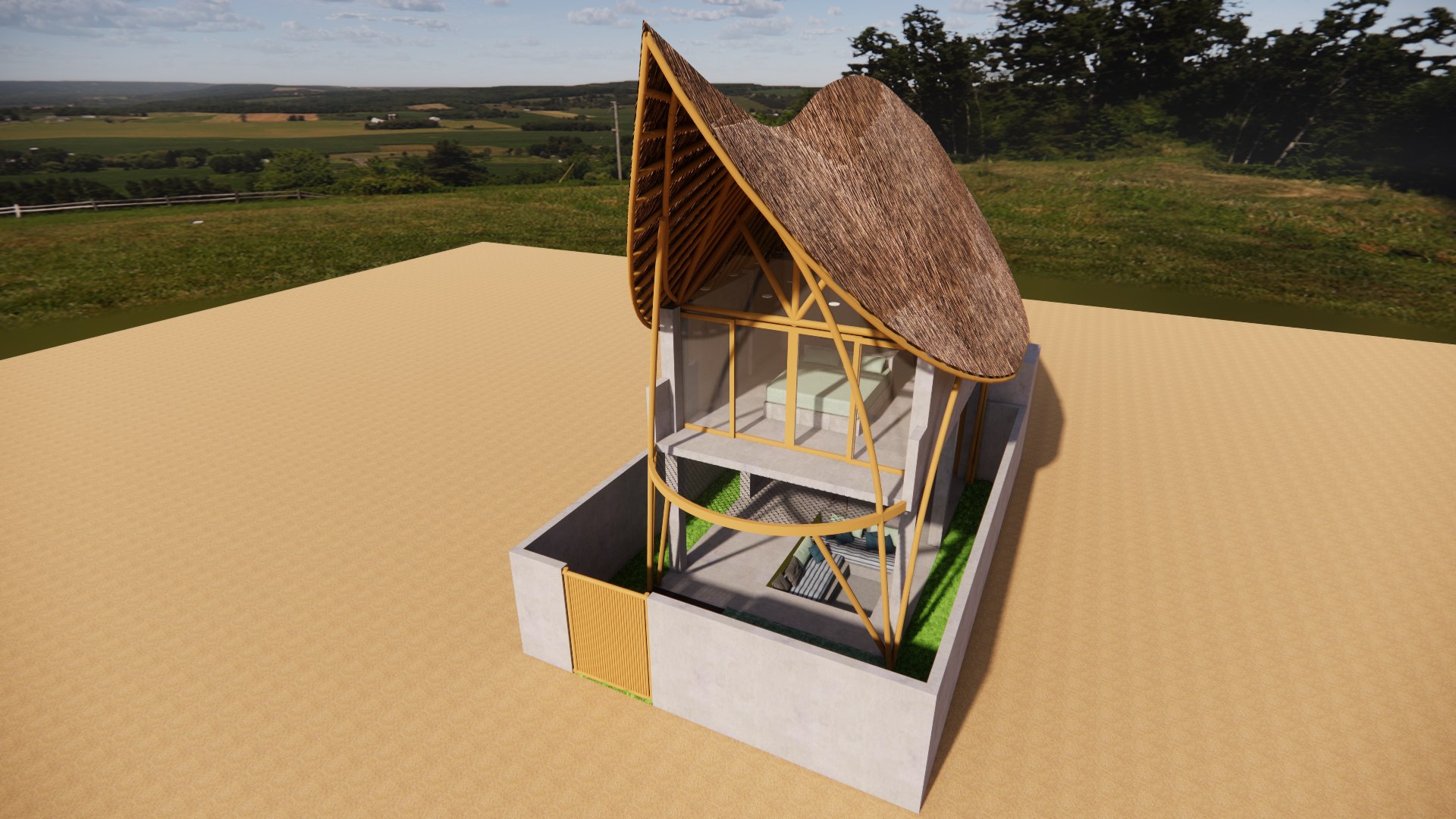 3D Bamboo Resort - TurboSquid 2173047