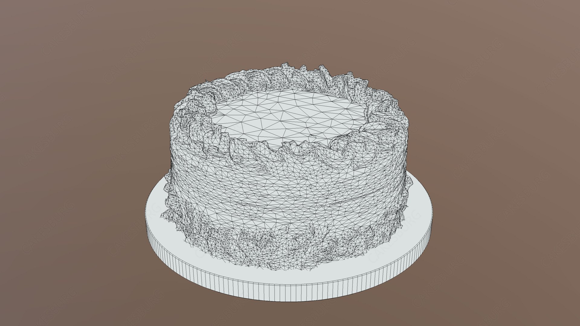 3D Lemon Drizzle Cake Model - TurboSquid 1969175